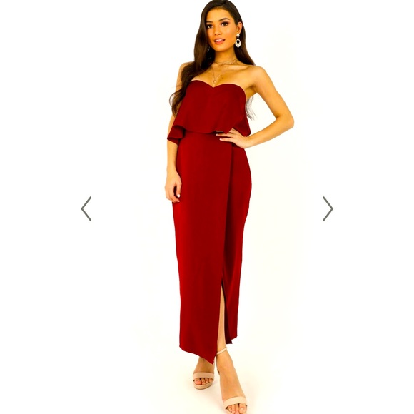 Showpo. | Dresses | Showpo Midi Dress With Slit | Poshmark